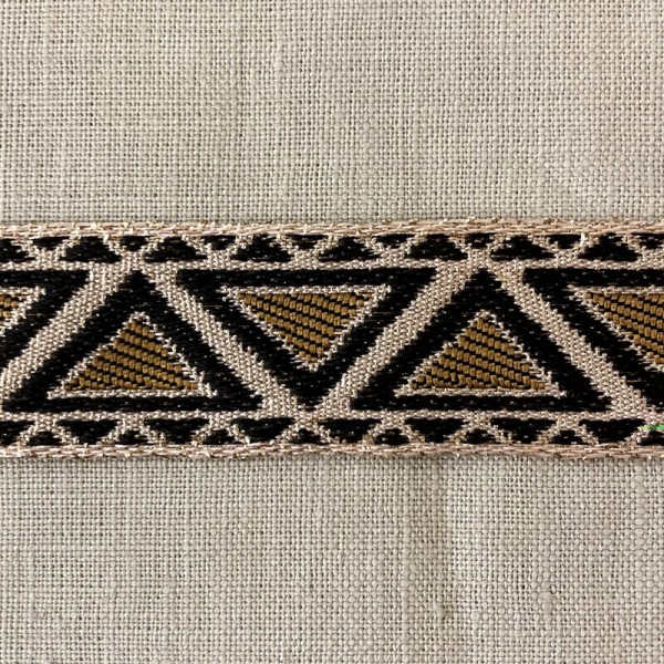 Jacquard Ribbon Diamond, col. Champagne/ Citrin - La Mercerie Parisienne