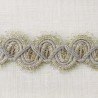 Grand Galon Rococo, col. Or pâle et gris perle 31 - La Mercerie Parisienne